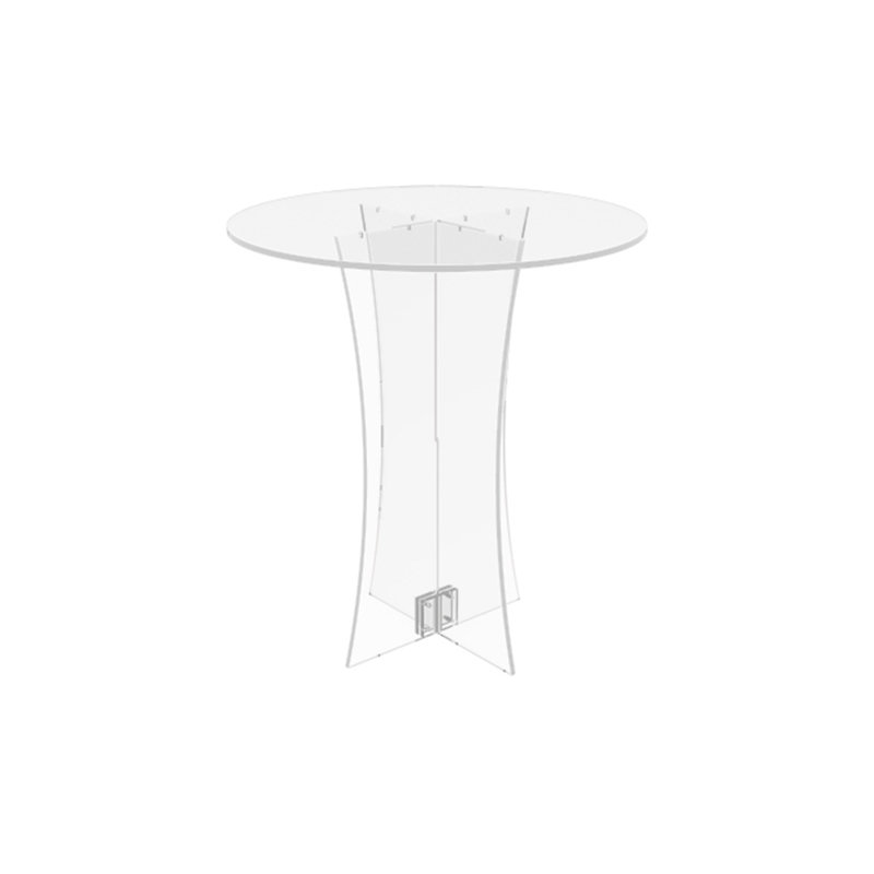Ivy Bronx Clear Plexiglass Lucite Acrylic Round Dining/ Tradeshow Table ...