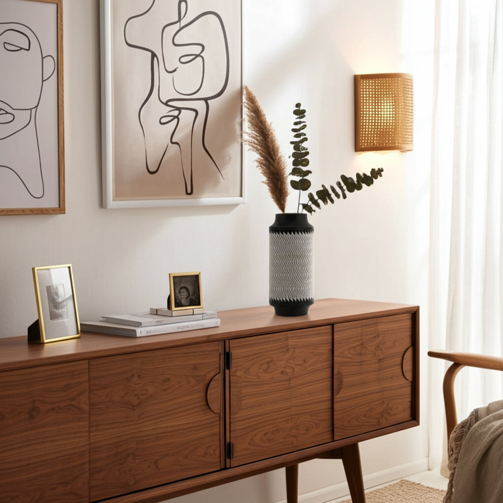 Union Rustic Adore Decorative Resin Wood Polyresin MDF Vase with ...