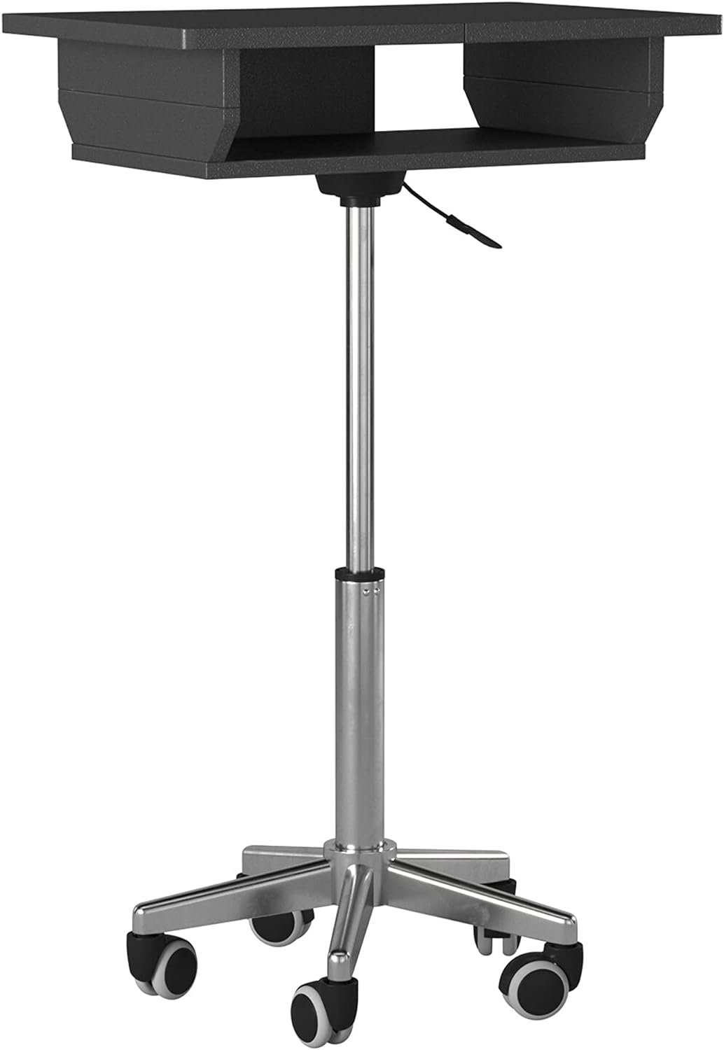 17 Stories Desk With Extendable Panels, Adjustable Height Rolling Desk ...