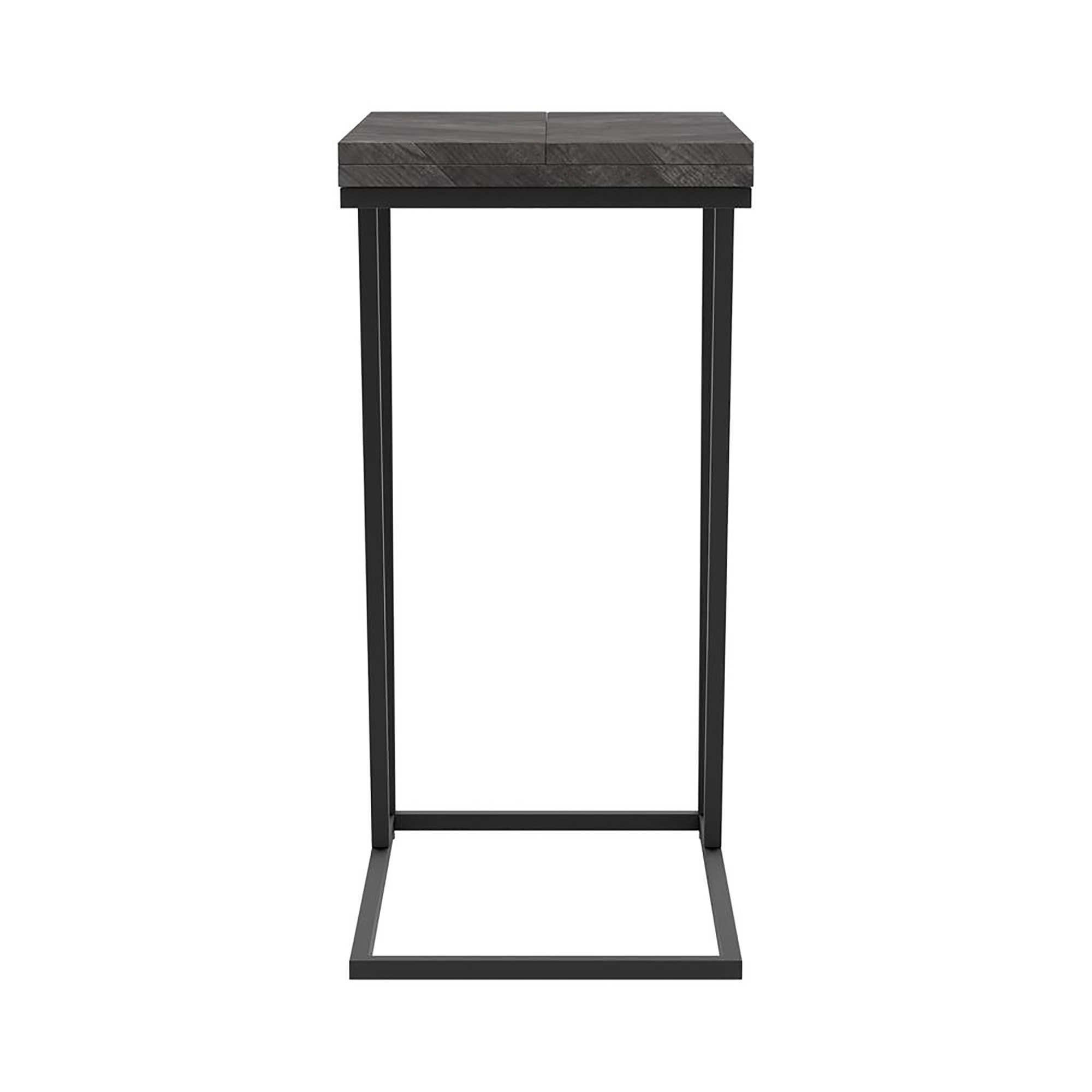 17 Stories Rustic Grey And Sandy Black Rectangle Accent Table | Wayfair