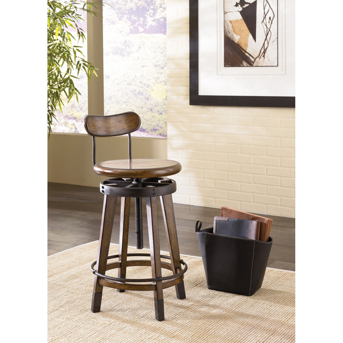 Trent Austin Design® Kesgrave Adjustable Height Swivel Bar Stool ...