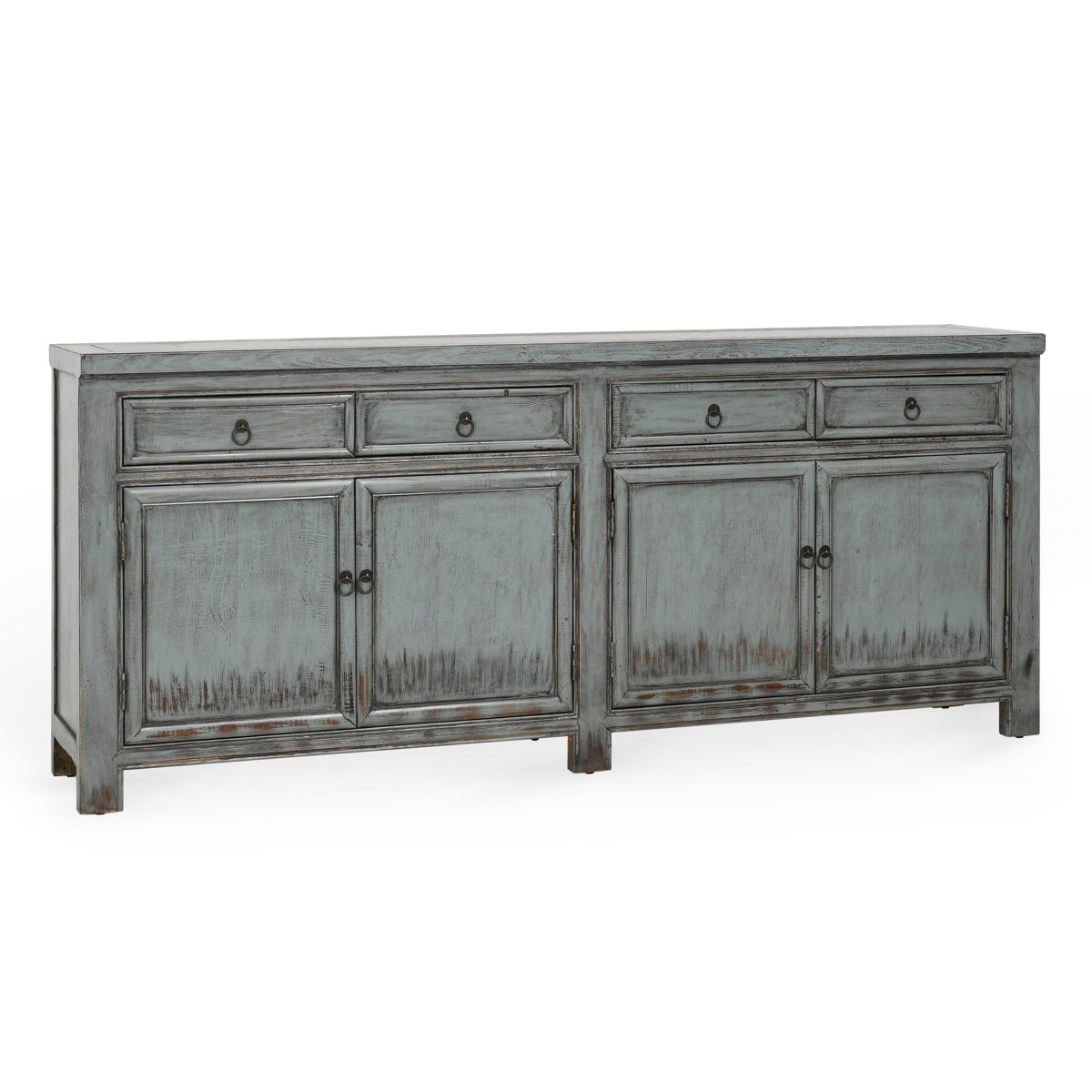 Classic Home Libbit Reclaimed Pine 4-drawer 4-door Cabinet Vintage Sage ...