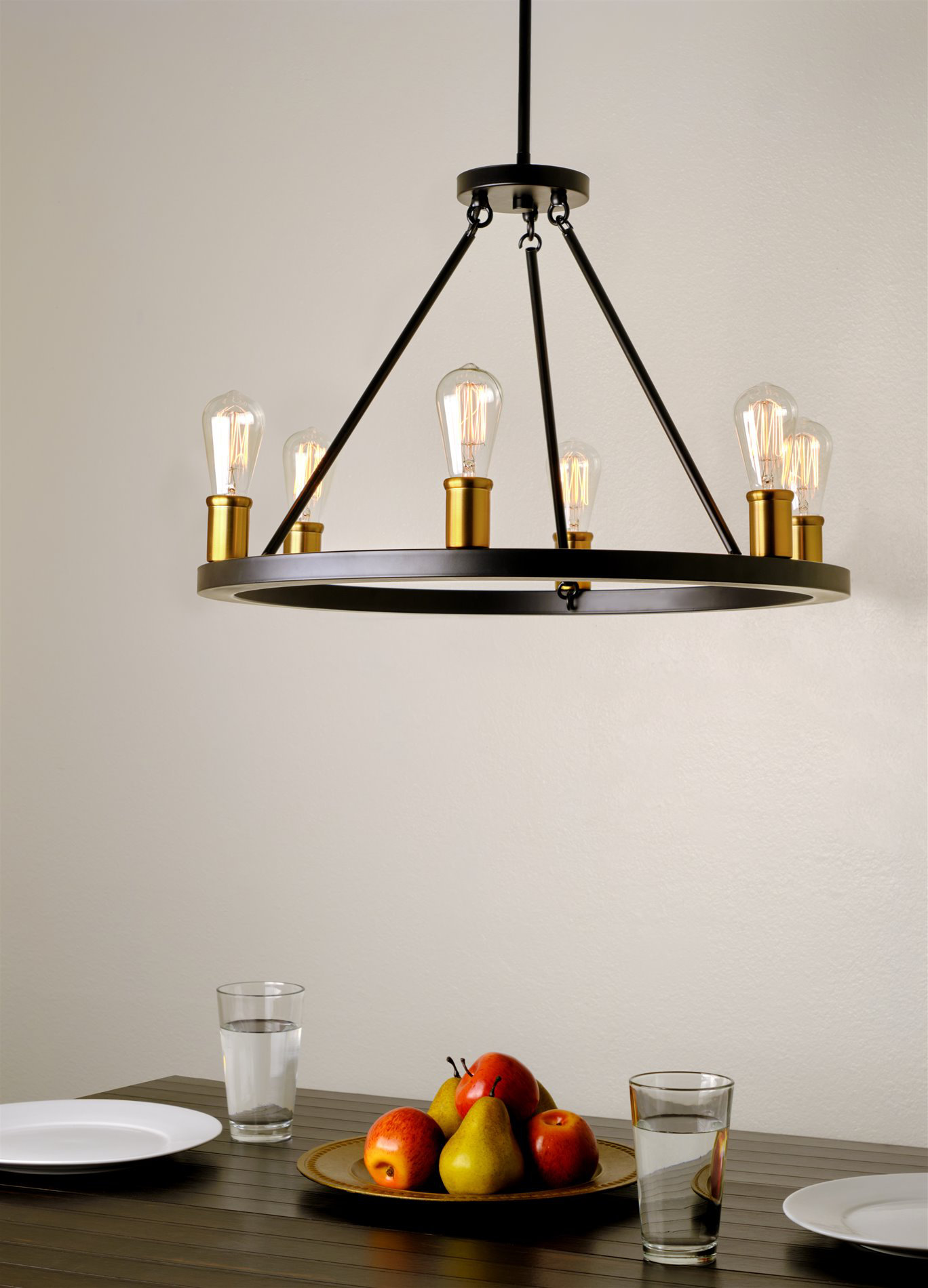 Red Barrel Studio® Winstead 6 - Light Unique Wagon Wheel Chandelier ...