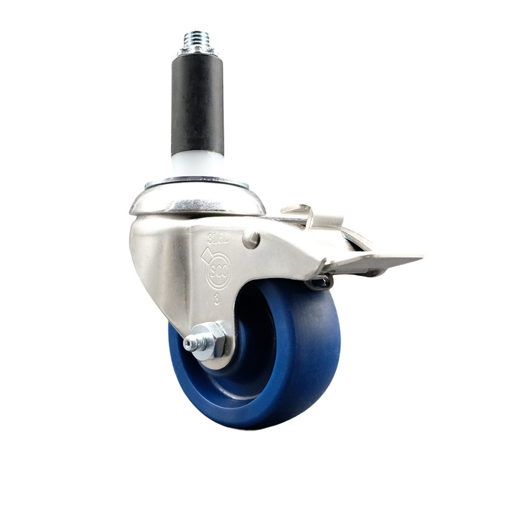 Service Caster Solid Poly Swivel Expanding Stem Caster Lock Brake | Wayfair