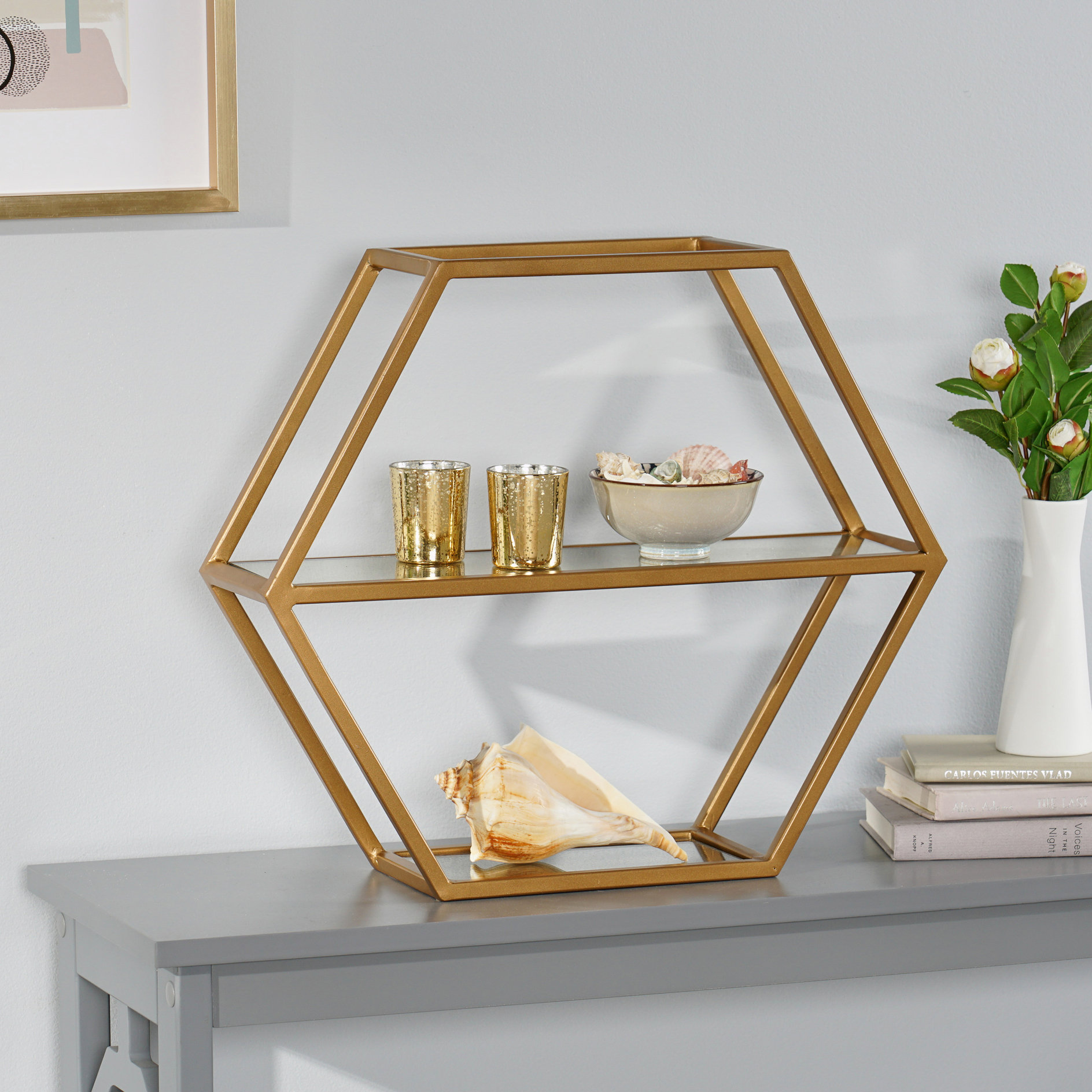 Mercer41 Hexagonal Shelf Bookcase | Wayfair