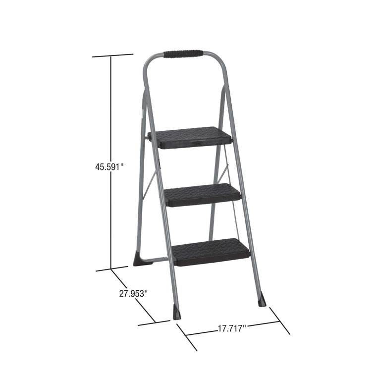 COSCO 3 - Step Steel Lightweight Folding Step Stool & Reviews - Wayfair ...