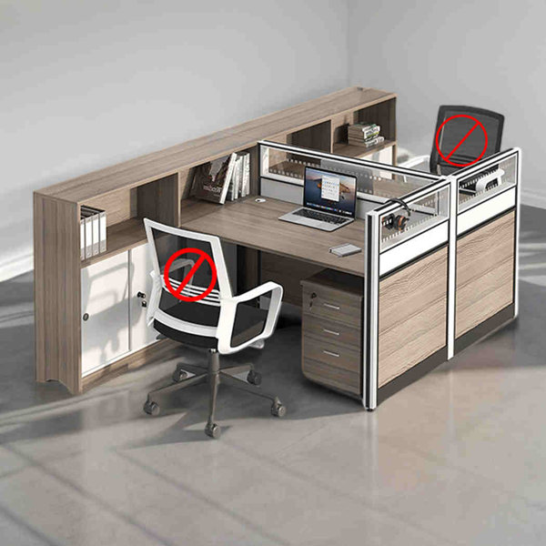 WIKI BOARD L-Shape 2 Person Partition Desk | Wayfair