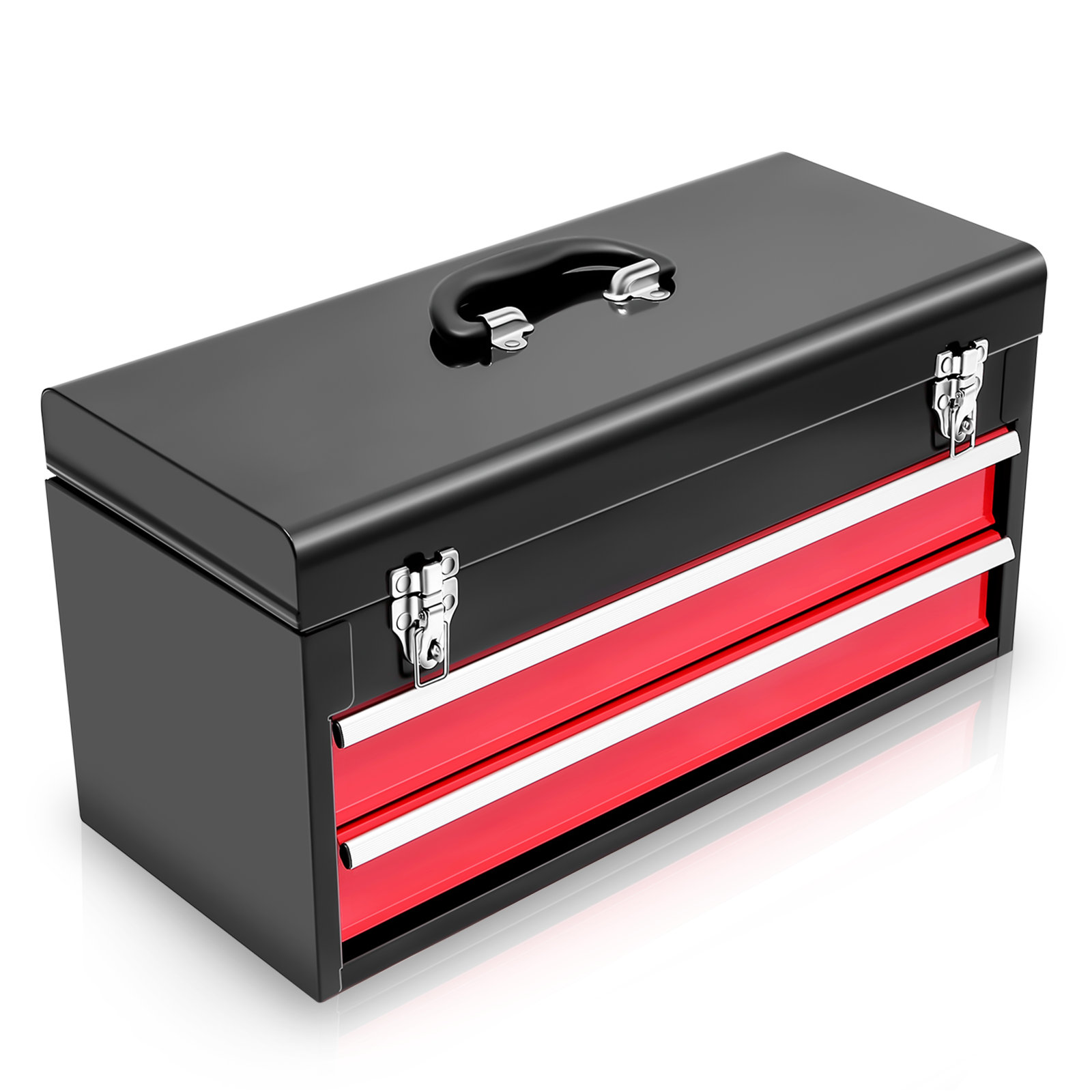Latitude Run® 20" Portable 2 Drawer Tool Box, Tool Chest Toolbox ...