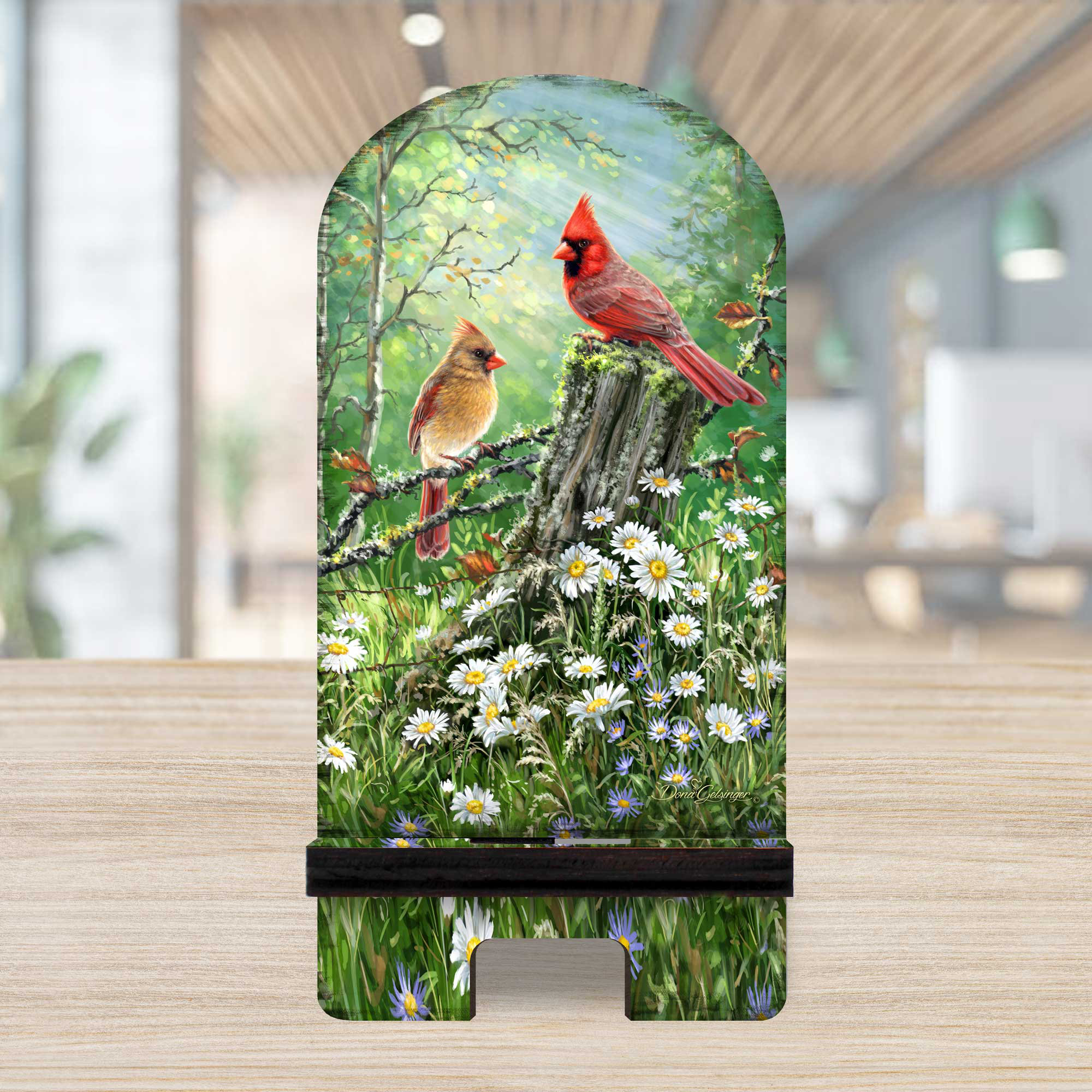 Designocracy Green/Orange/Brown Desktop Mount for Less Than 20" Screens ...