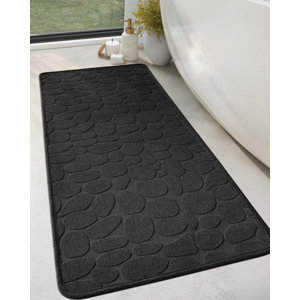 Black Bath Rugs & Mats You'll Love | Wayfair