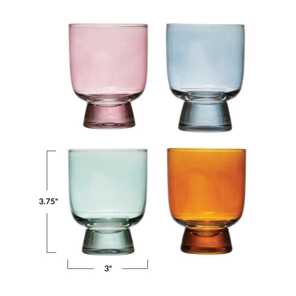 AllModern Orland 4 - Piece Glass Drinking Glass Glassware Set | Wayfair