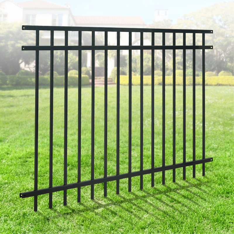 Fencer Wire 4/ 5/ 6FT H X 6FT W Heavy Duty Flat Top Fence Barrier Panel ...