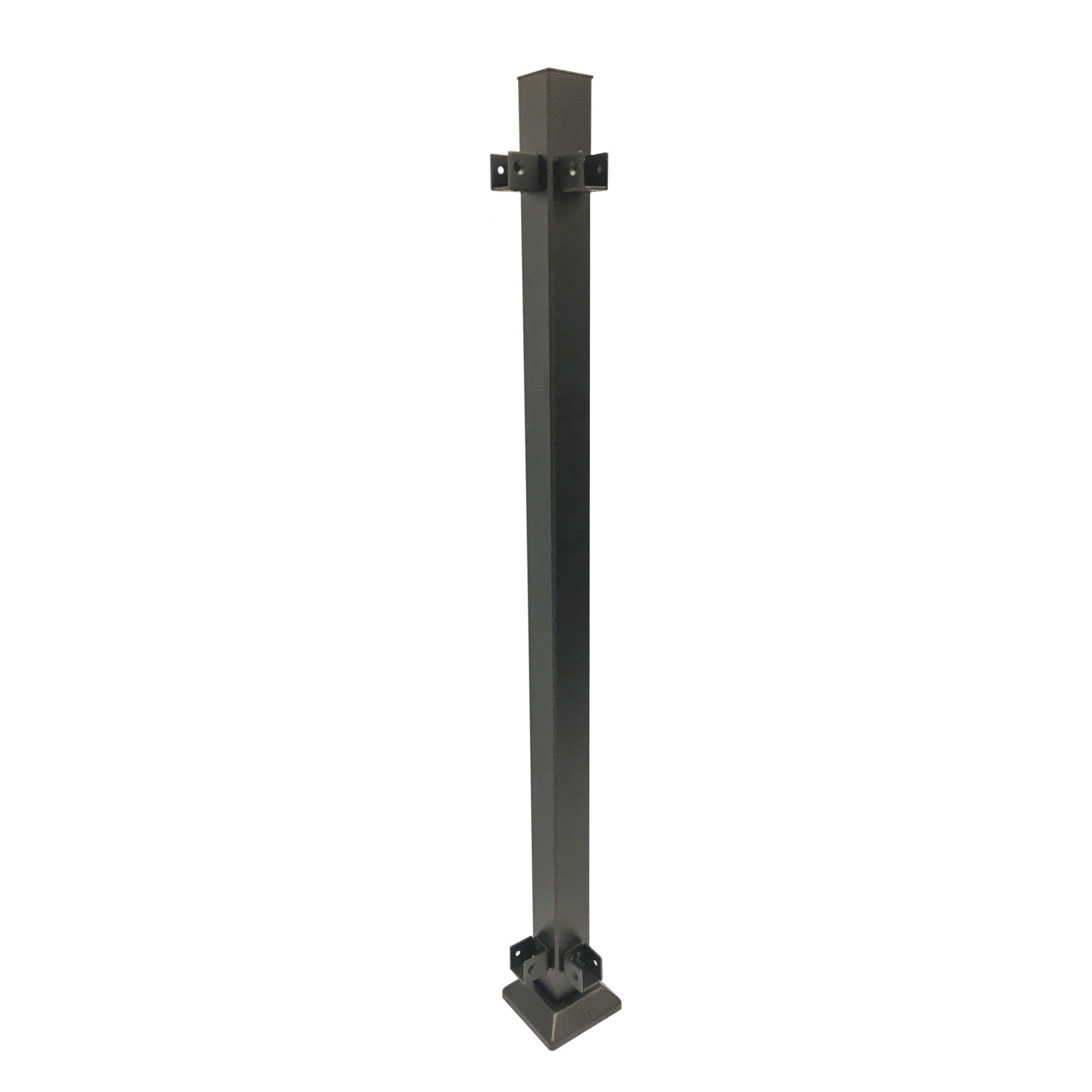 Fortress Building Products Fe26 Steel Railin.g Corner Post with ...