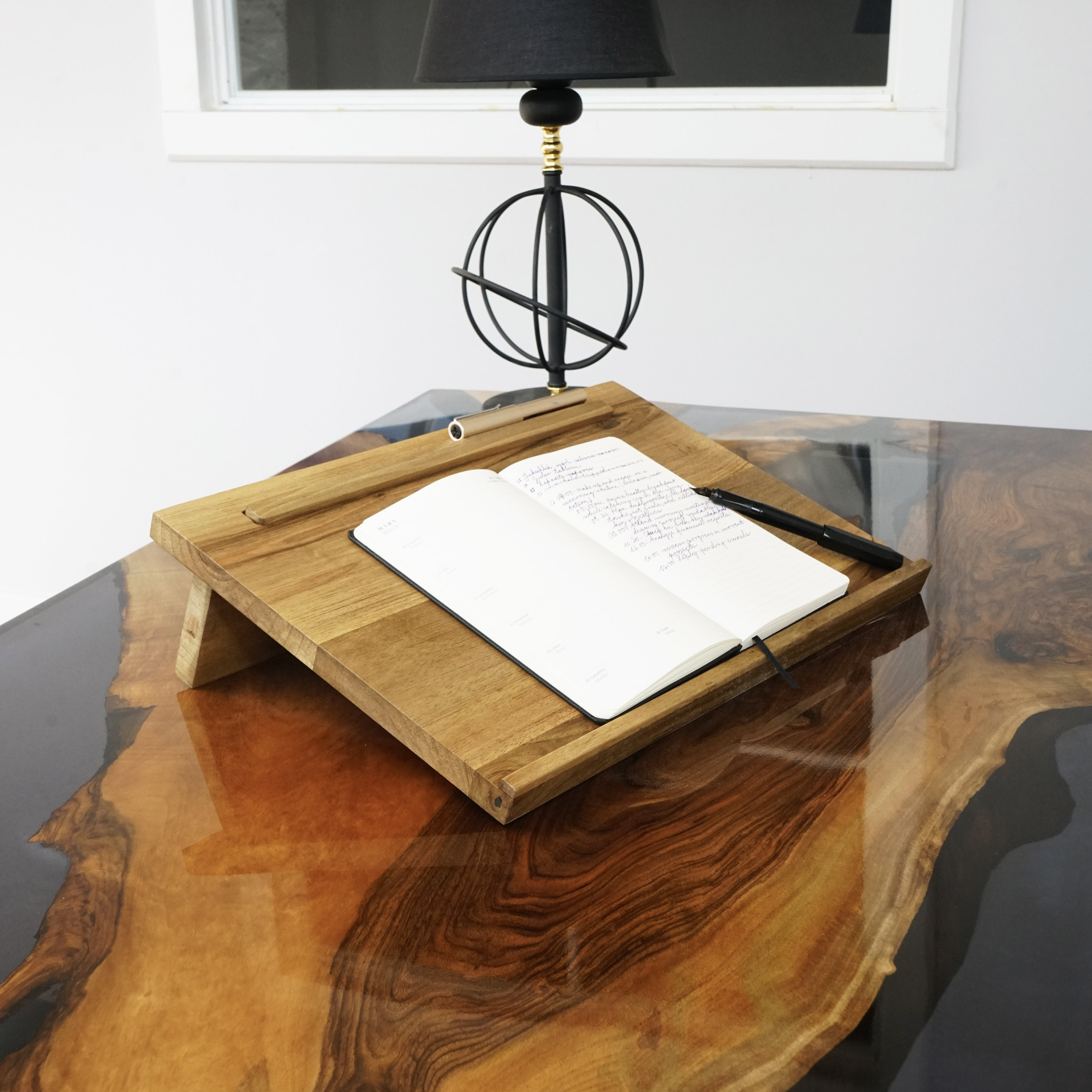 Millwood Pines Deerwood Walnut Laptop Table, Writing Slope | Wayfair