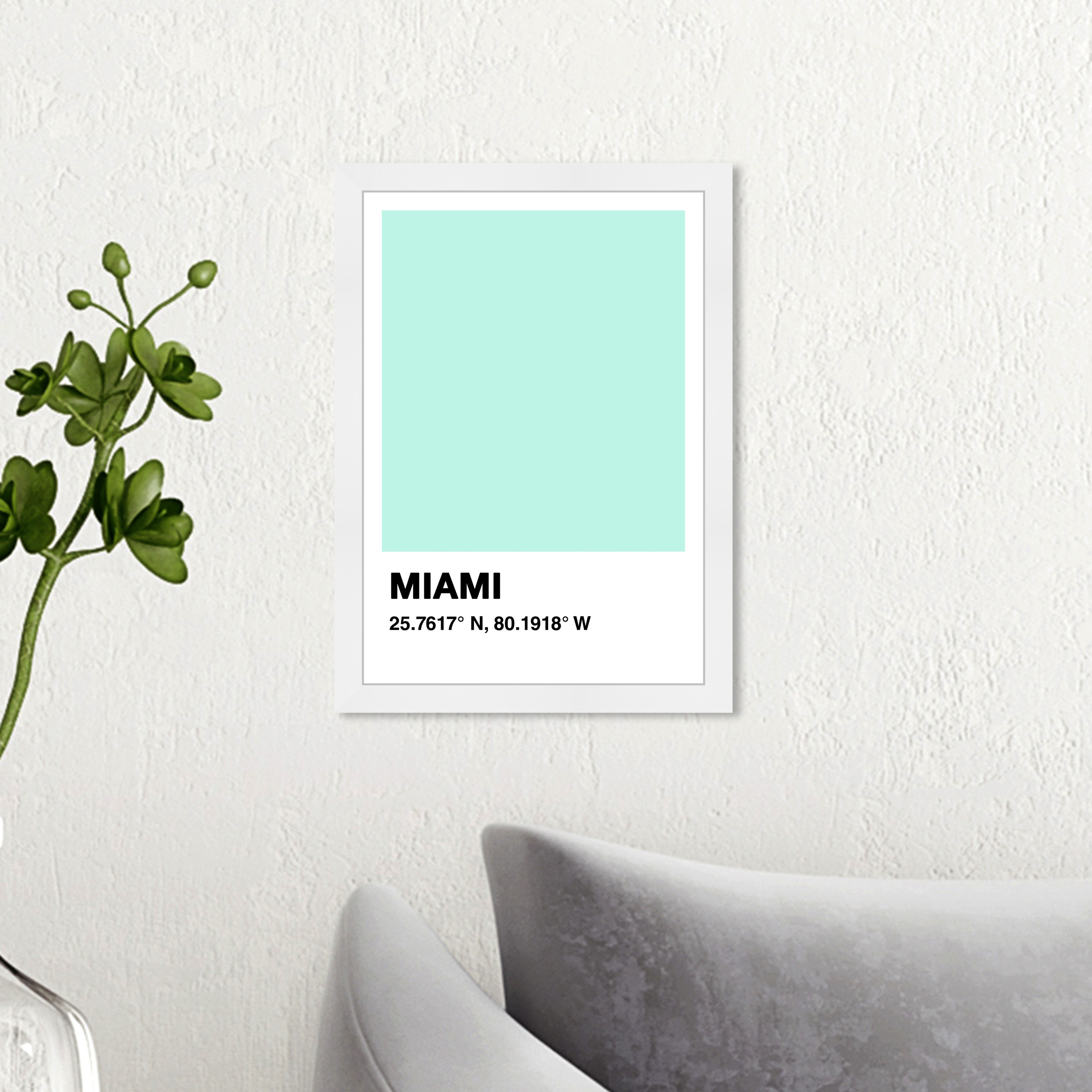 Trinx Miami Color Swatch - Picture Frame Textual Art Print on Paper ...
