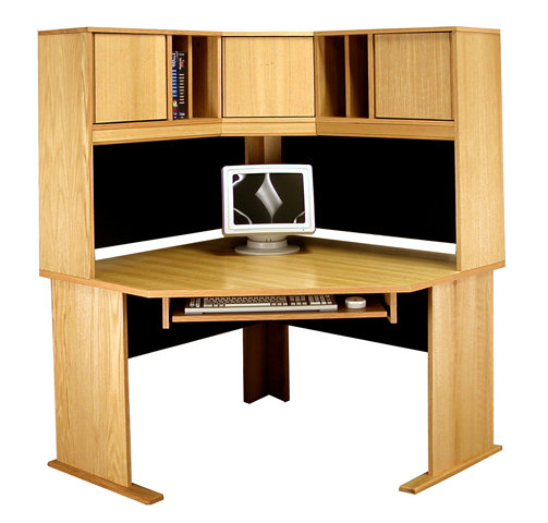 Rush Furniture Office Modulars Computer Desk with Hutch | Wayfair