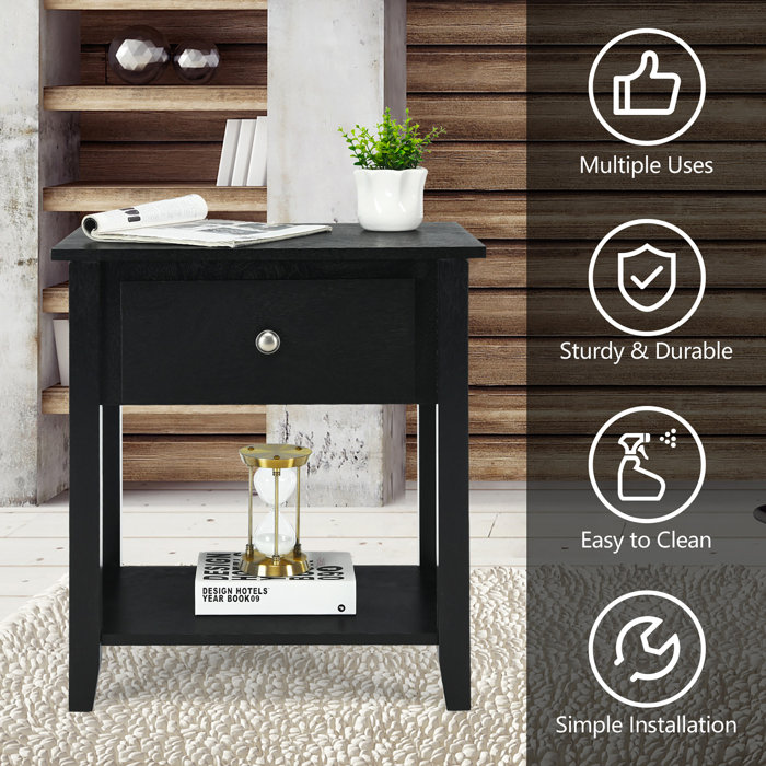 Three Posts™ Anke End Table with Storage & Reviews | Wayfair