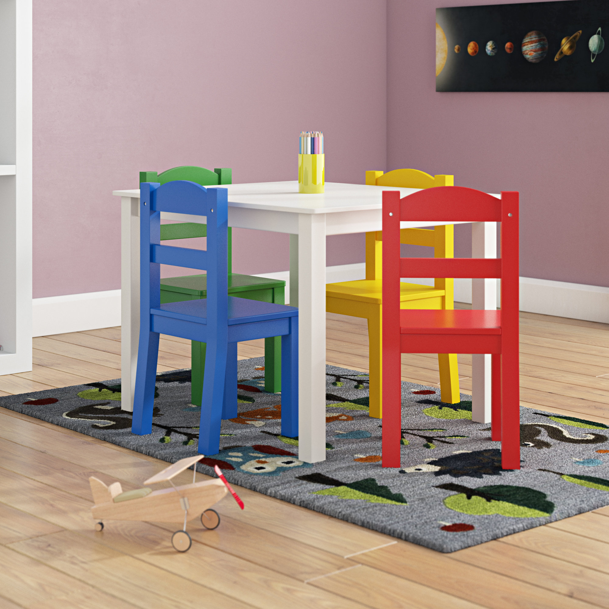 Harriet Bee Aztlan Kids Rectangular Play / Activity Table and Chair Set ...