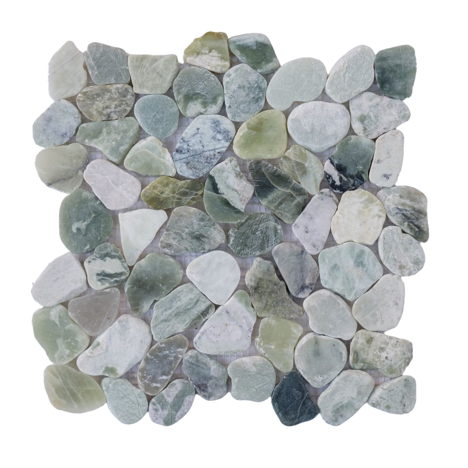 b.o.i Hawaii 12" x 12" Natural Stone Pebbles Mosaic Wall & Floor Tile ...