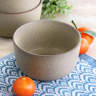 Our Table Landon 6 Piece 5.5 Inch Round Stoneware Bowl Set in Toast ...