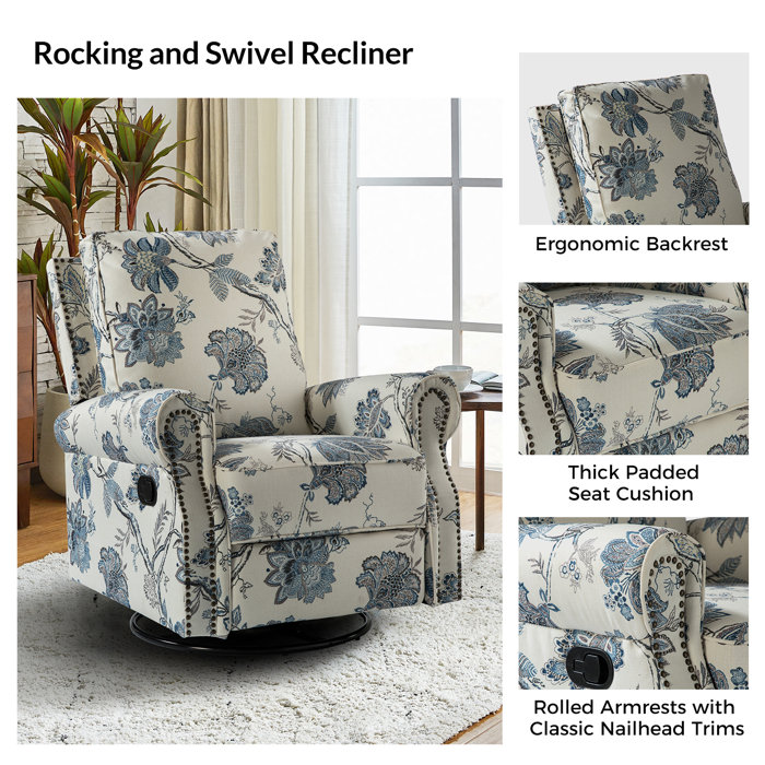 Lark Manor Antasia 34'' W Rocking Swivel Nursery Recliner & Reviews ...