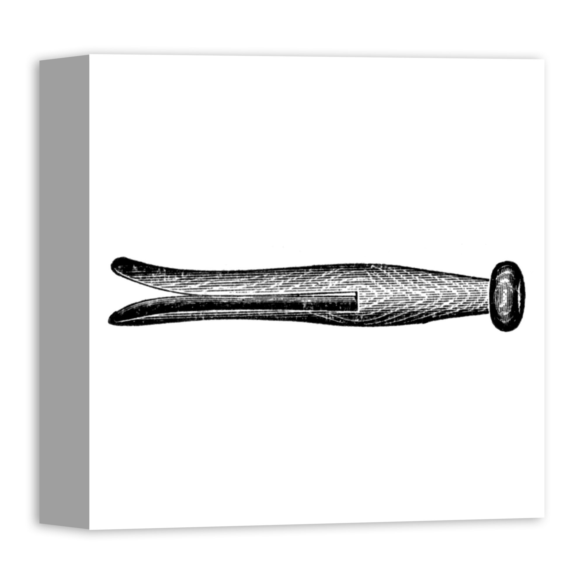 Williston Forge 'Vintage Clothespin Sketch II' Drawing Print on Canvas ...