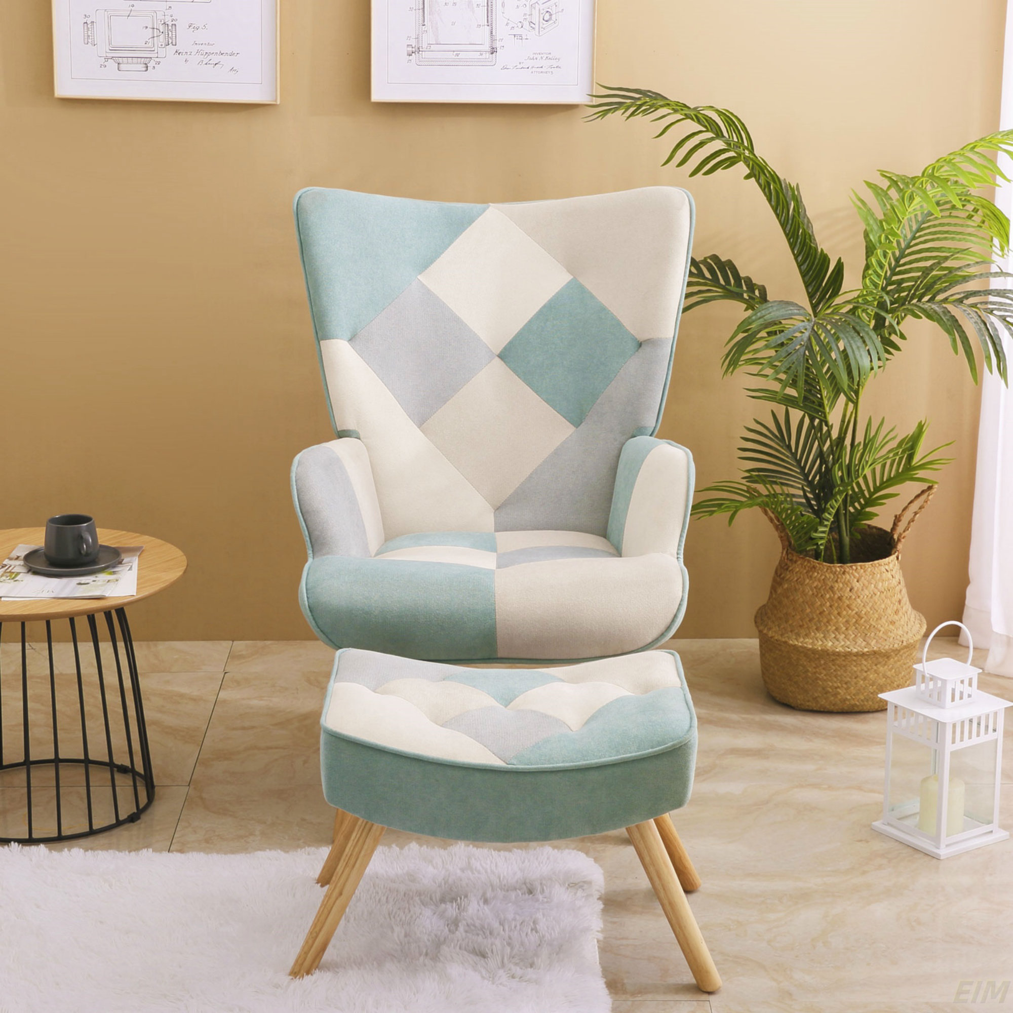 George Oliver Accent Chair With Ottoman, Living Room Chair And Ottoman ...