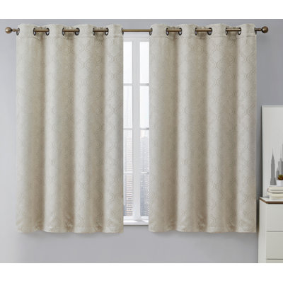 Red Barrel Studio® Rabideau Polyester Blackout Curtain Pair & Reviews ...