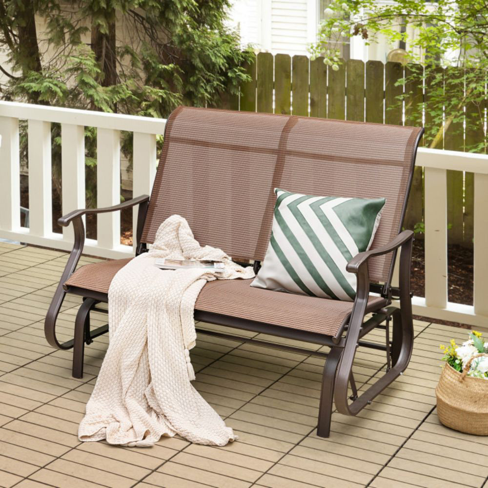 Winston Porter Outdoor Joxiel Gliding Metal Bench & Reviews | Wayfair