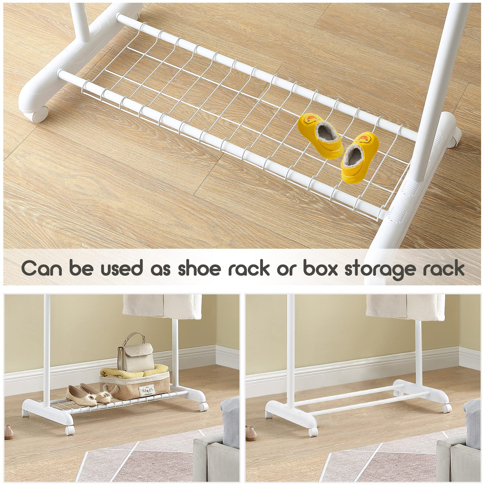 Rebrilliant Carabella Adjustable Rolling Clothes Racks | Wayfair.co.uk