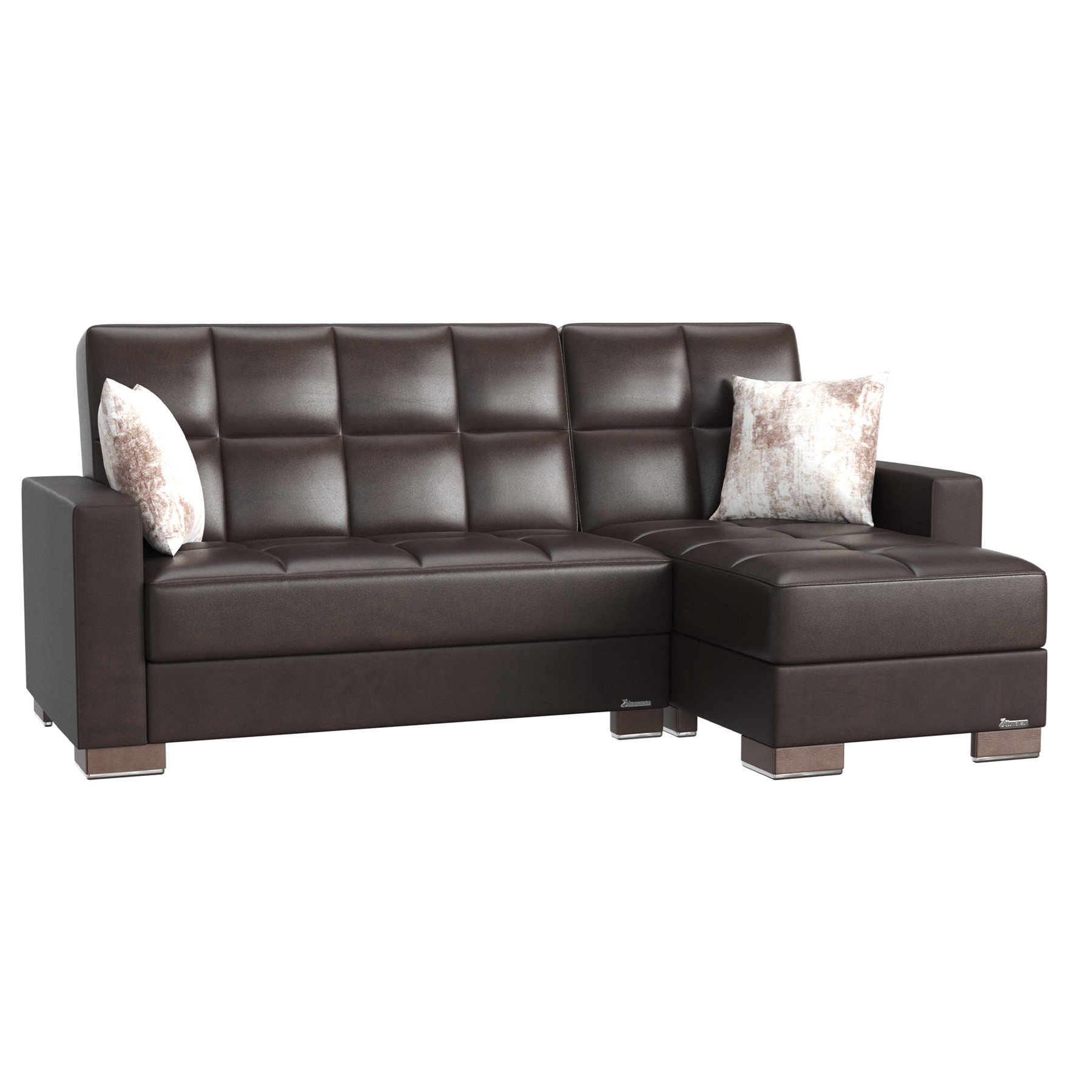 Hokku Designs Upholstered Convertible Chaise Lounge with Storage | Wayfair