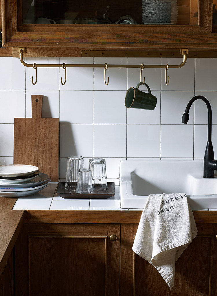 ALOTOFBRASSERA Rustic Solid Brass Kitchen Utensil Rail | Perigold