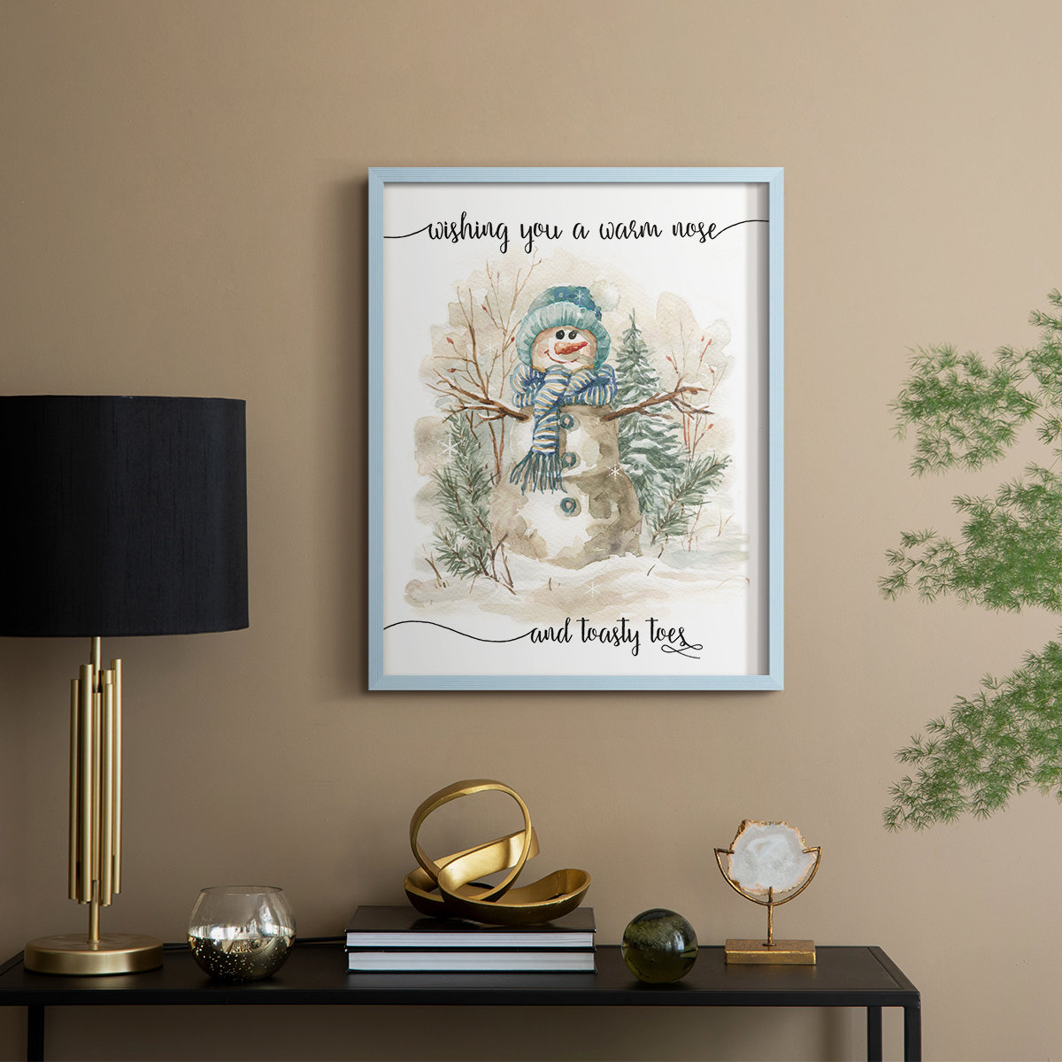 Trinx Toasty Toes Framed Print - Solid Wood | Wayfair