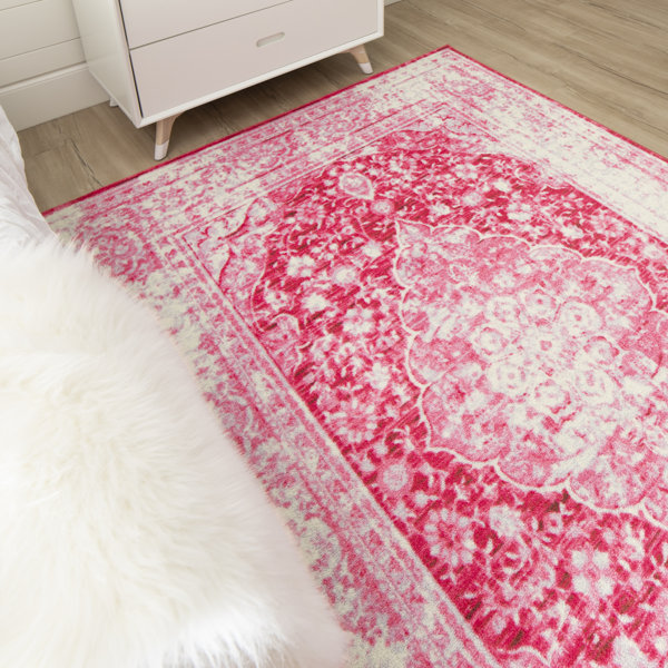 Langley Street Lofland Oriental Medallion Pink Area Rug & Reviews | Wayfair