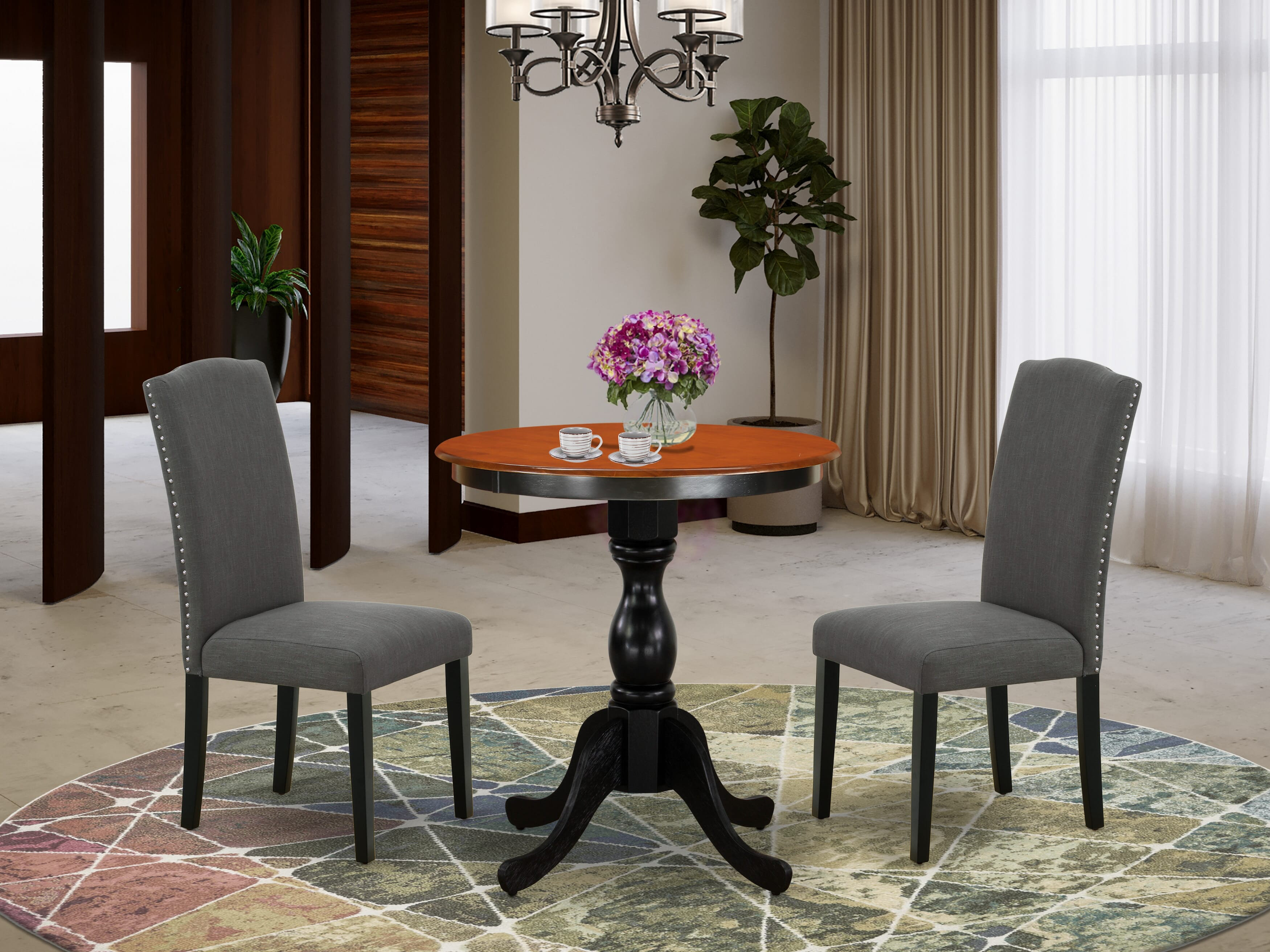 Alcott Hill® Adelo 2 - Person Solid Wood Breakfast Nook Dining Set ...