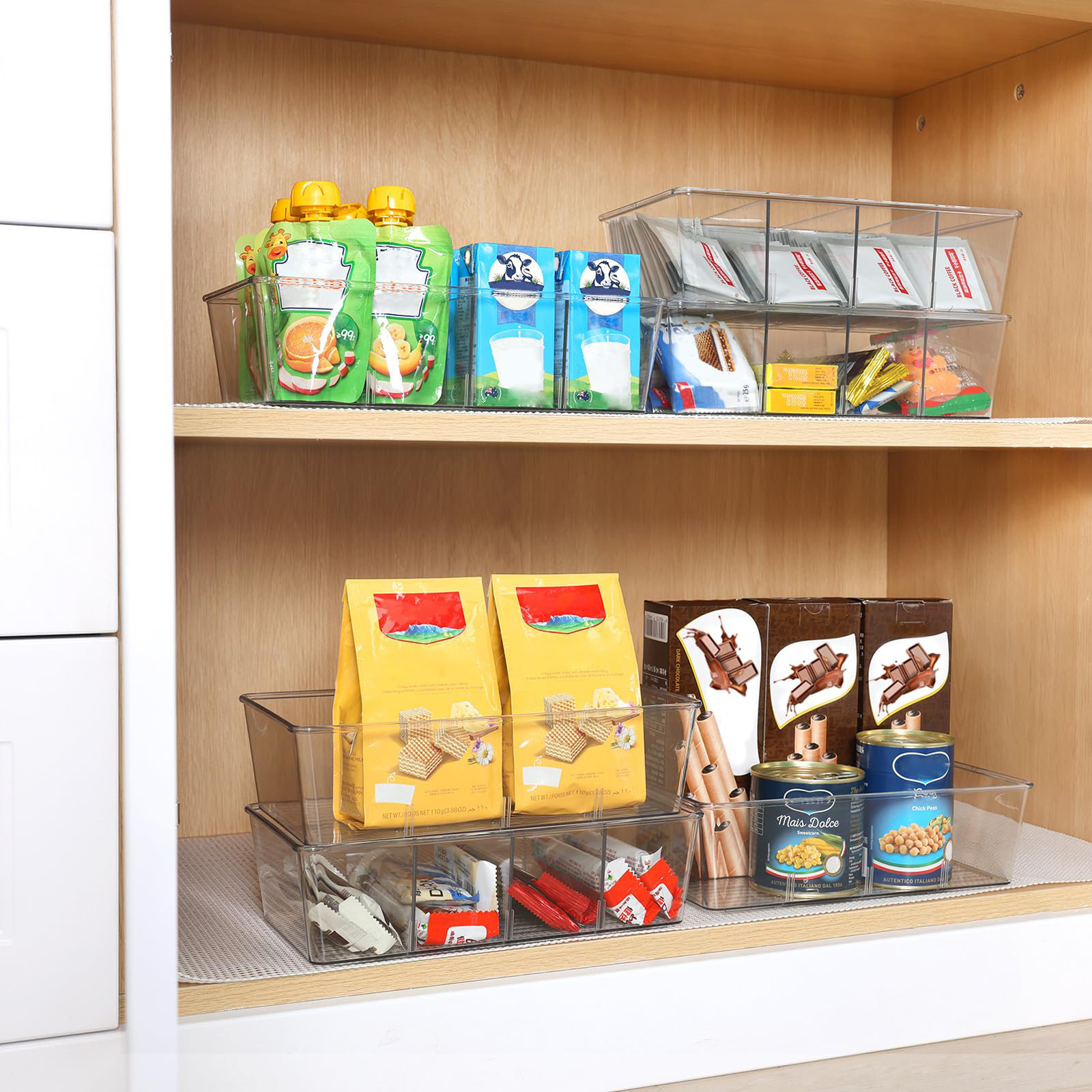 Latitude Run® 6-Pack Snack Storage Boxes, Clear, Plastic, For Kitchen ...