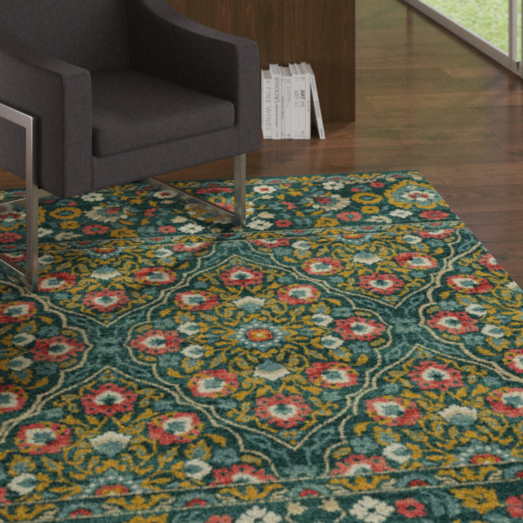 Bungalow Rose Floral Rug & Reviews | Wayfair