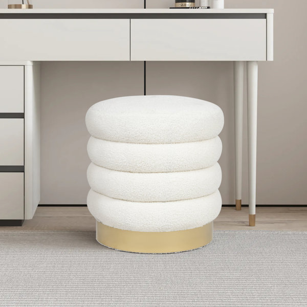 Mercer41 Mithusa 15.94" Wide Round Footstool Ottoman "& Reviews" | Wayfair