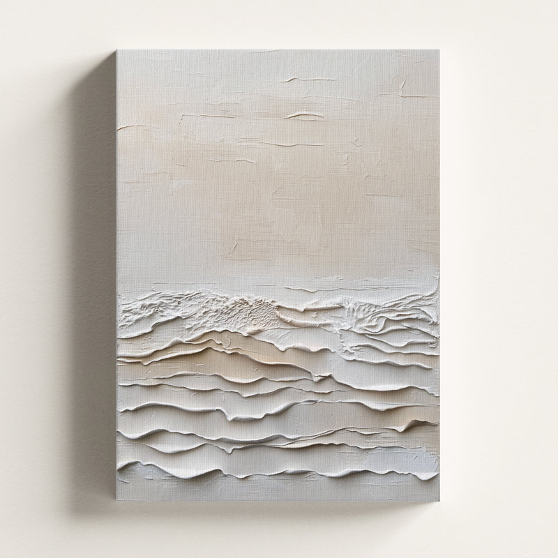 Ivy Bronx Modern Abstract Painting | Neutral Textured Art |Wall Decor ...