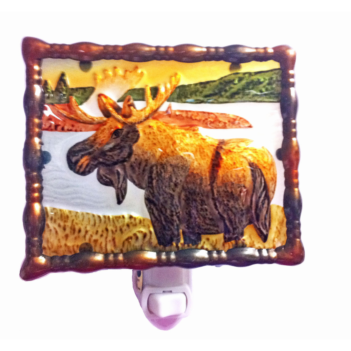 Continental Art Center Moose Night Light | Wayfair