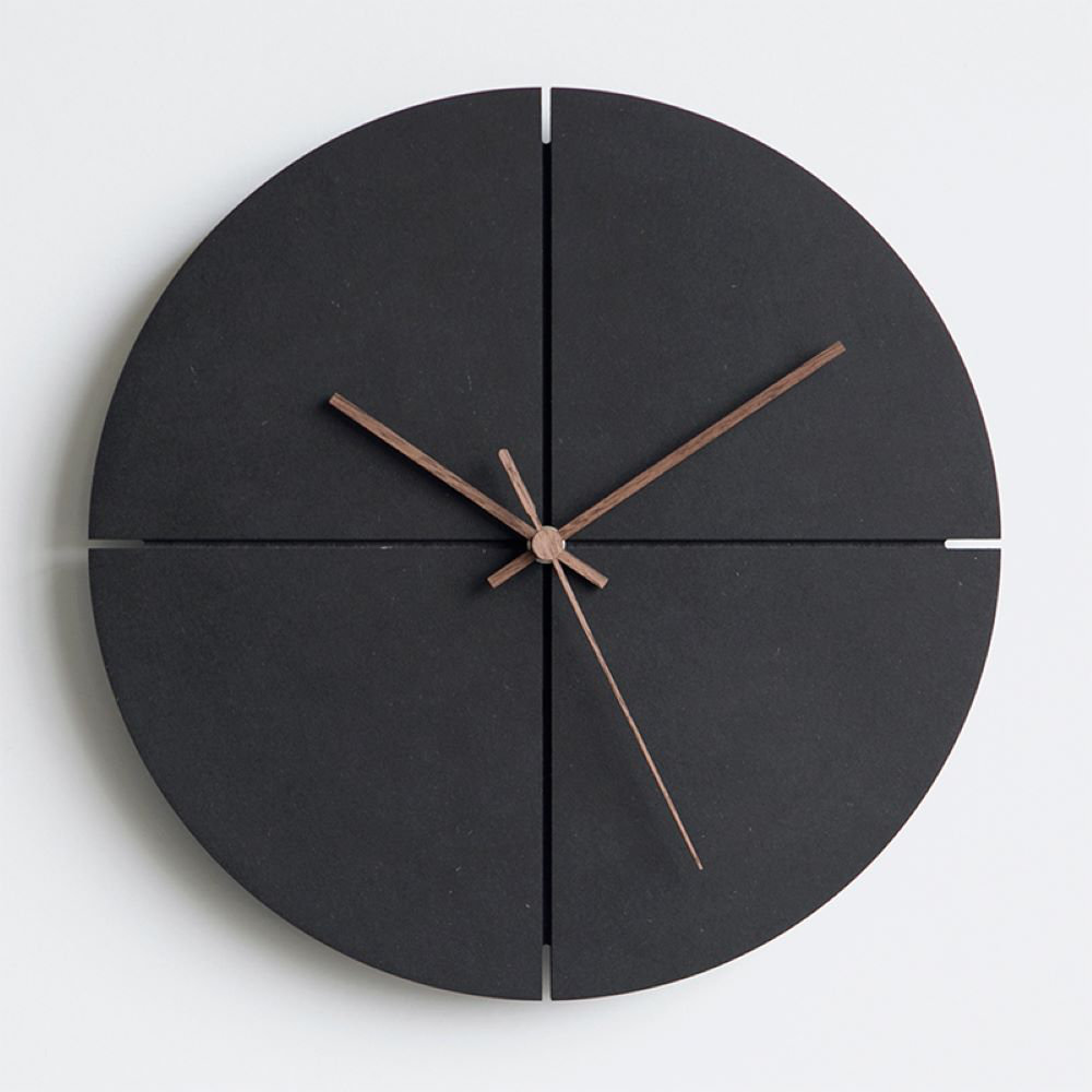 Wrought Studio™ Etonna Manufactured Wood + Solid Wood Wall Clock | Wayfair