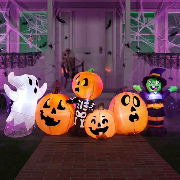 The Holiday Aisle® 8 ft Long Halloween Inflatables Outdoor Decorations ...