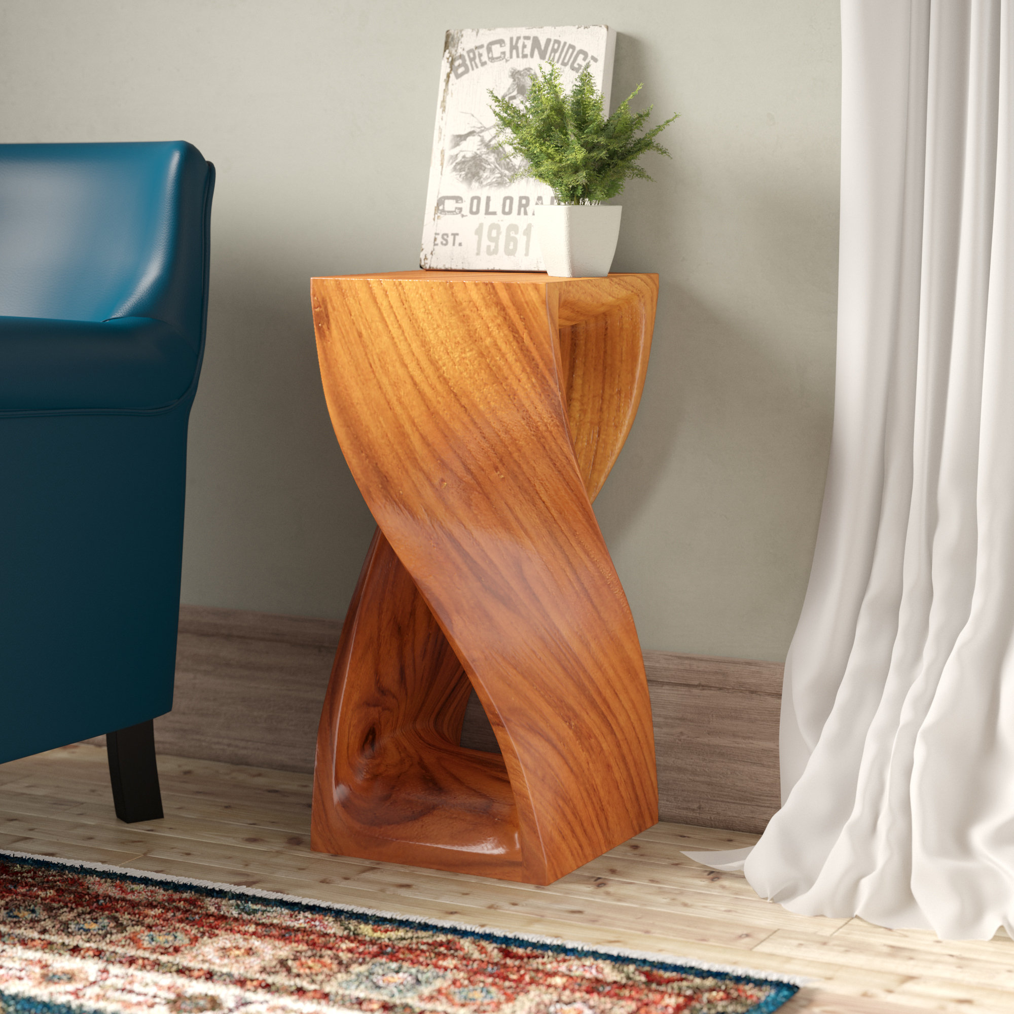 Union Rustic Kyzier Solid Wood Abstract End Table & Reviews - Wayfair ...