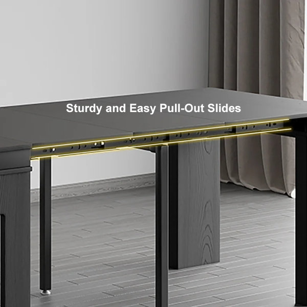 Latitude Run® Modern Extendable Dining Table Rectangle Sideboard with ...