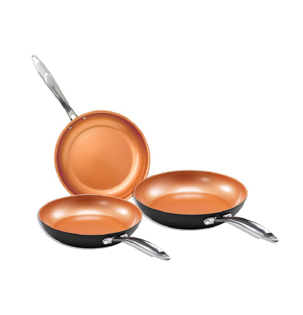 Gotham Steel Pro Hard Anodized 3 Pack Nonstick Fry Pan Set - 8'' 10 ...