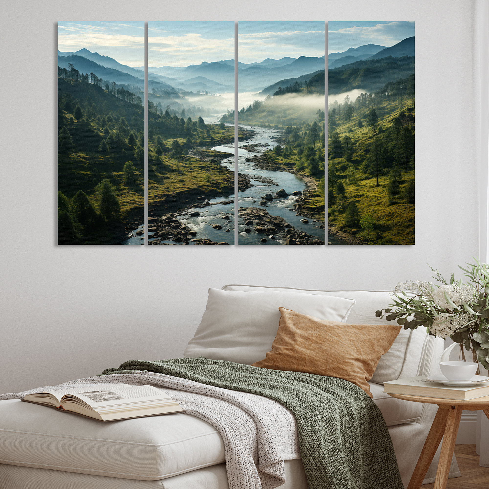 Millwood Pines USA Great Smoky Mountains Landscape III 4 Pieces | Wayfair