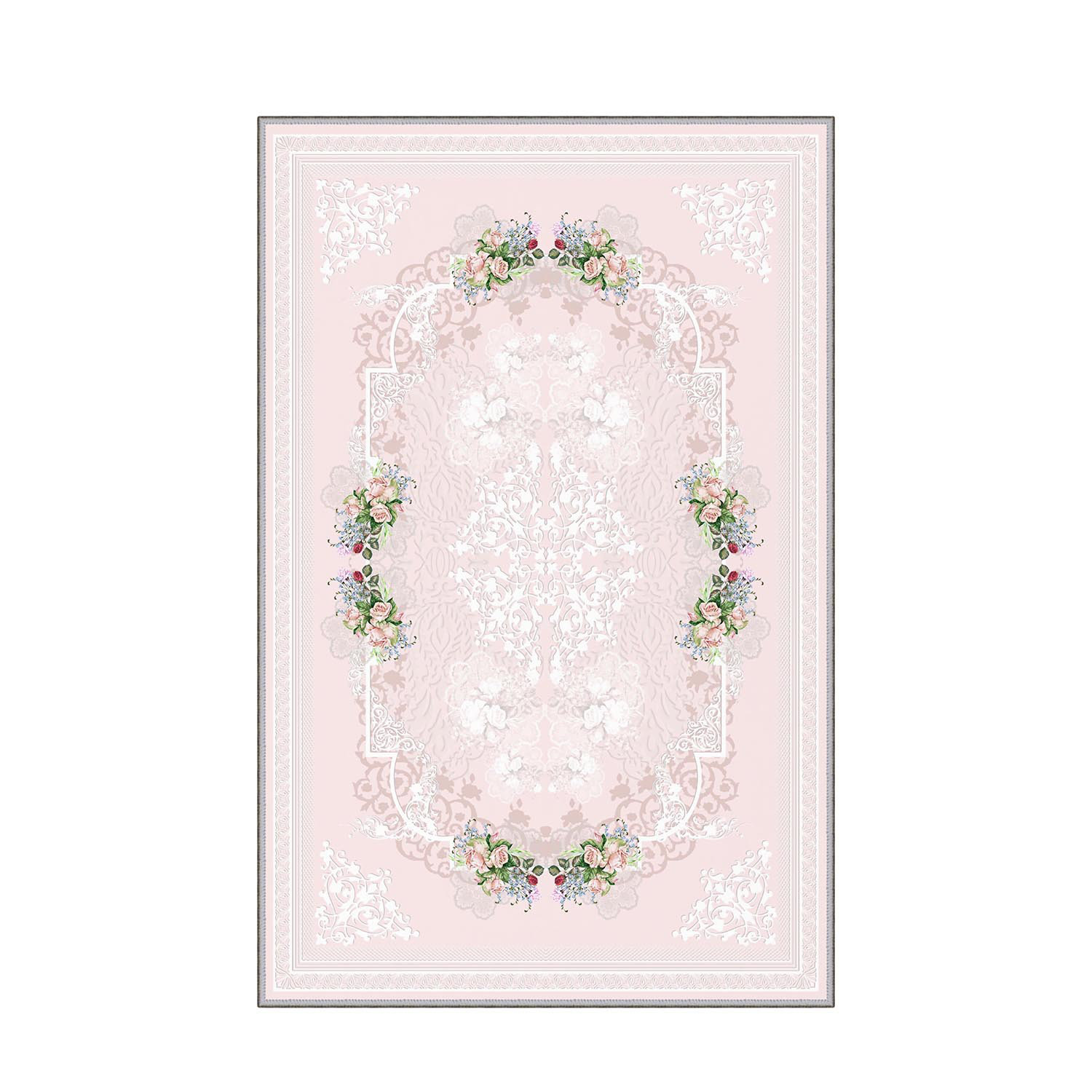 Lily Manor Dominy Flatweave White/Pink/Green Rug - Wayfair Canada