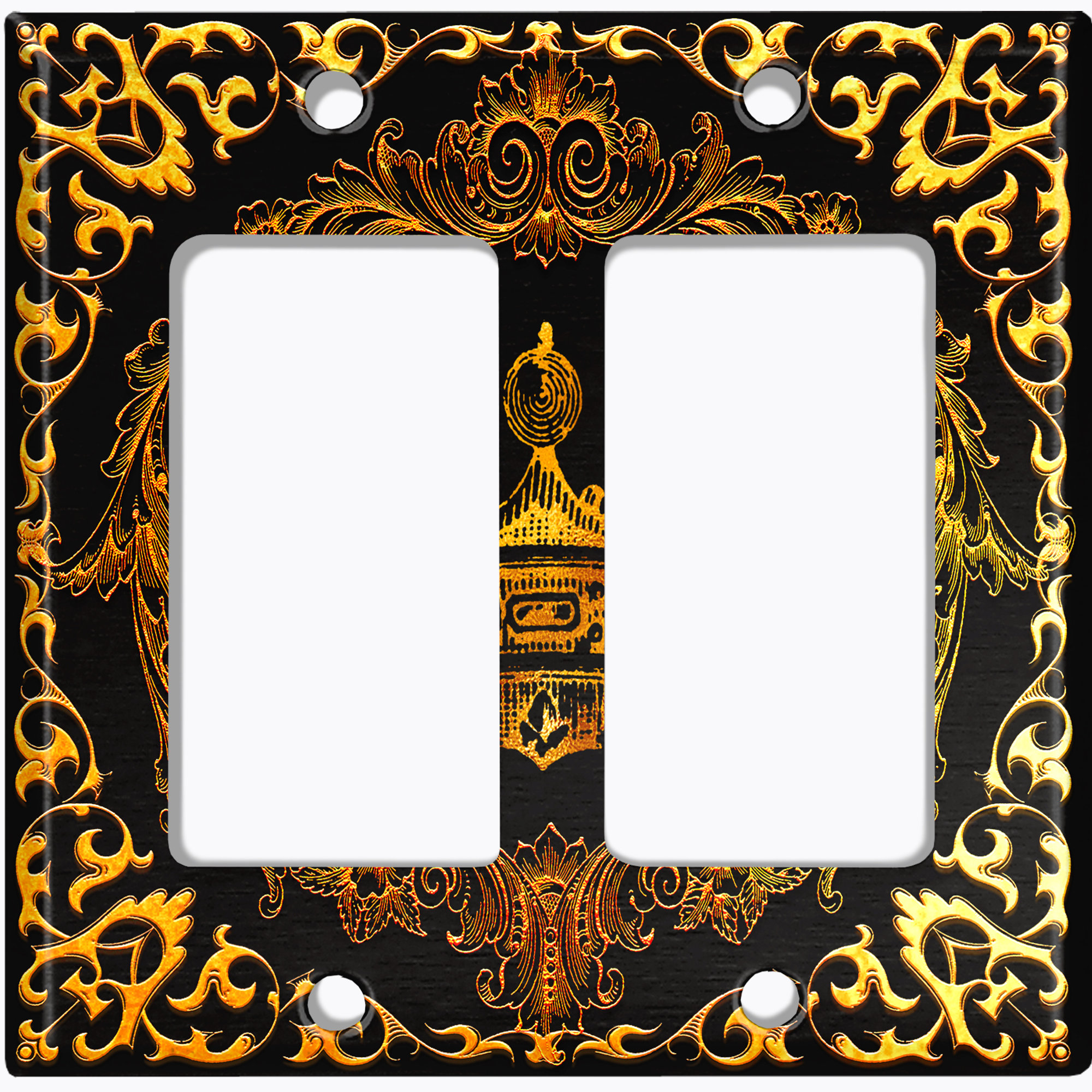 WorldAcc Royal Crown 2-Gang Rocker Wall Plate | Wayfair
