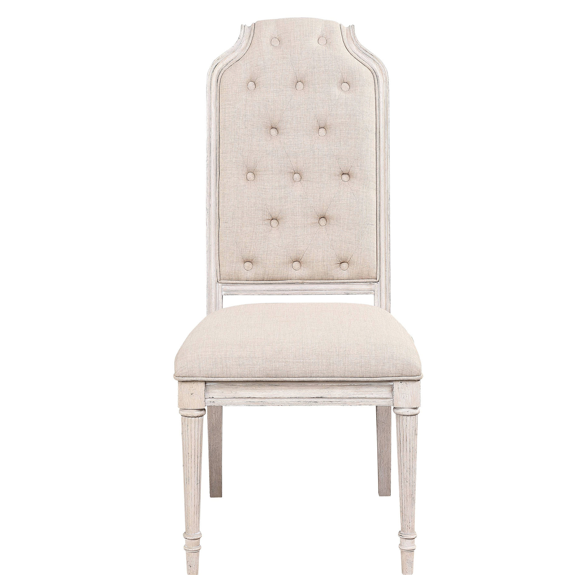 Red Barrel Studio® Traditional Back Dining Chairs In Beige And Antique ...