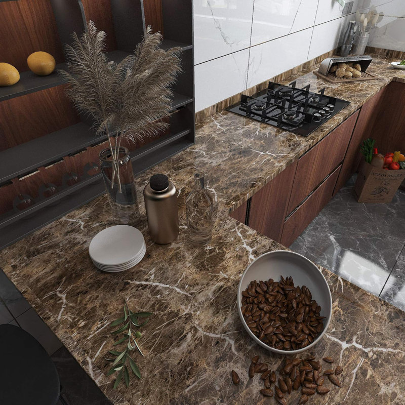 Ivy Bronx Peel And Stick Marble Contact Paper For Countertops ...